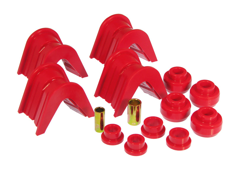 Prothane 66-79 Ford Trucks 14-Piece Bushing Set - 7deg Offset - Red ...