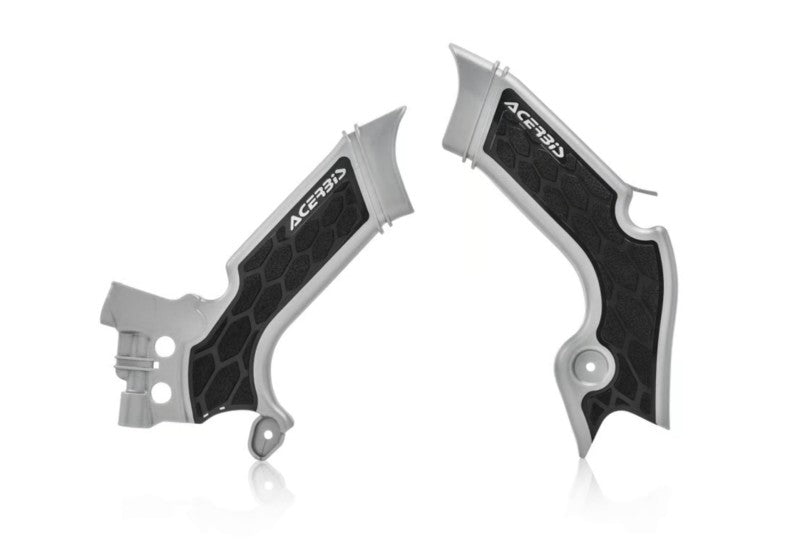 Acerbis 21+ Kawasaki KX250/ 19-23 KX450 Frame Guards- X-Grip - Silver ...