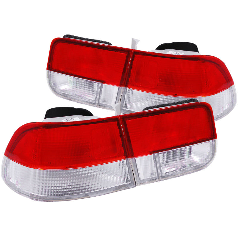 ANZO 1996-2000 Honda Civic Taillights Red/Clear - OEM 4pc – Warranty ...
