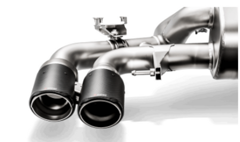 Akrapovic 18+ BMW M5 (F90) Evolution Tail Pipe Set (Carbon) w/ Red/Whi ...
