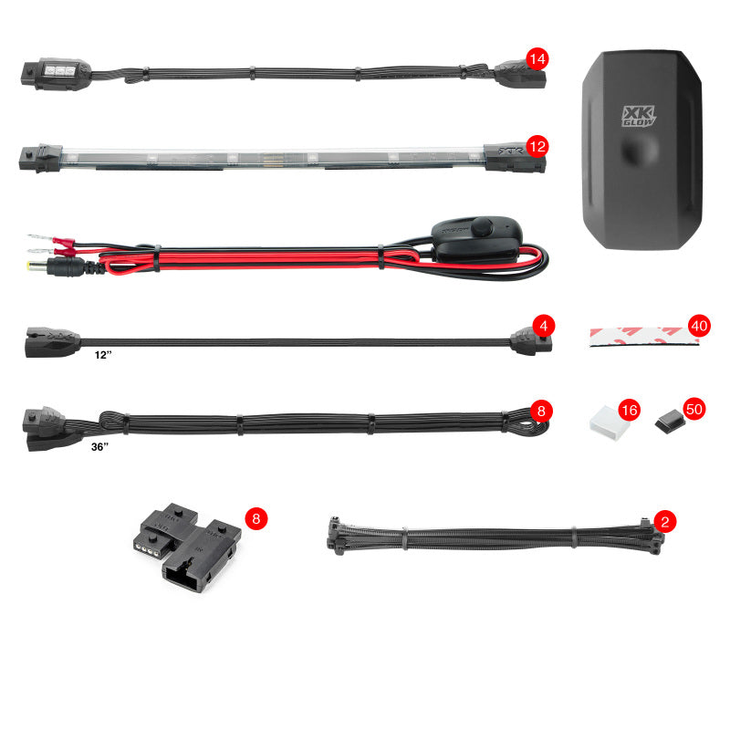 XK Glow Strip Million Color XKCHROME ATV/Motorcycle LED Accent Light K ...