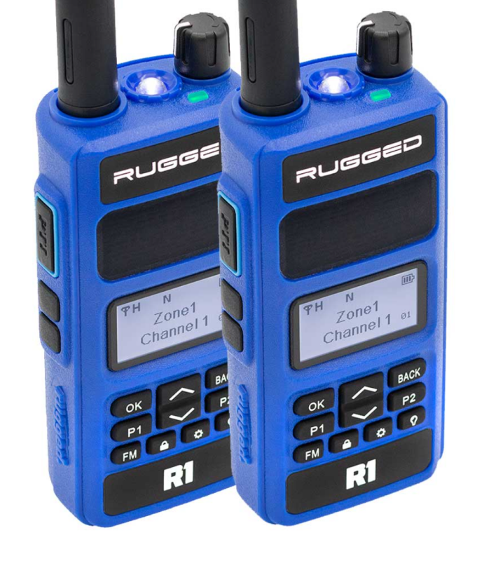 Rugged Radios 2 PACK - Rugged R1 - Business Band Two Way Handheld Radi ...