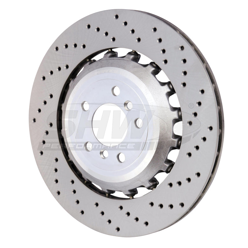 SHW 11-16 BMW M5 4.4L Right Rear Cross-Drilled Lightweight Brake Rotor ...