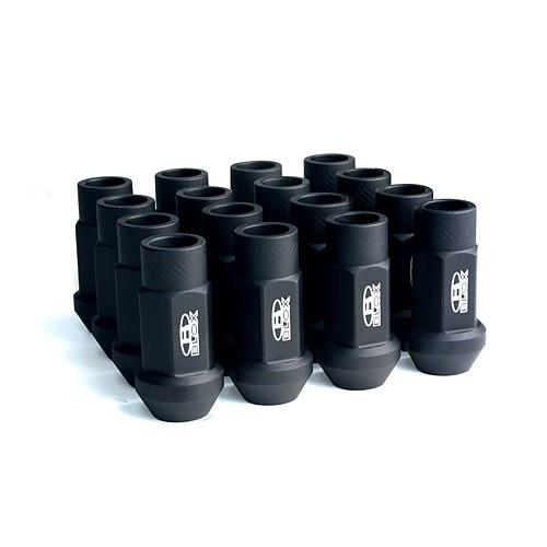 BLOX Racing Street Series Forged Lug Nuts - Flat Black 12 x 1.5mm - Se ...
