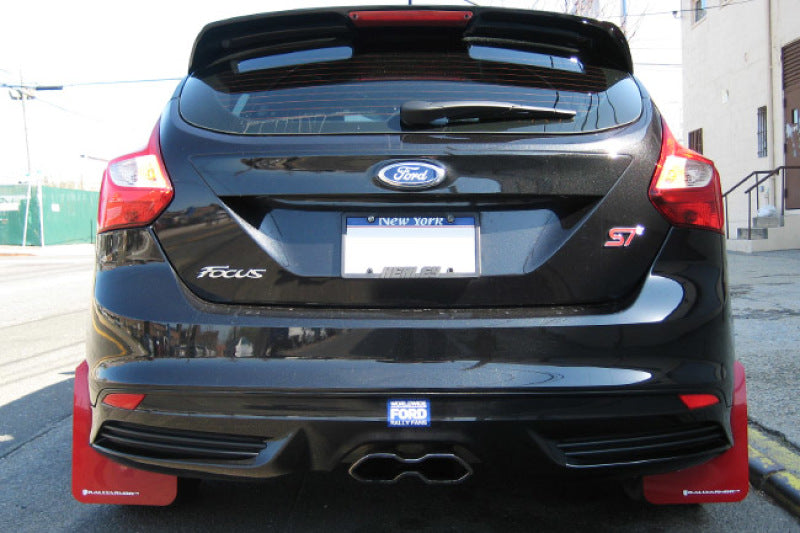 Rally Armor 12-19 Ford Focus ST / 16-19 RS Black Mud Flap w/Blue Logo ...