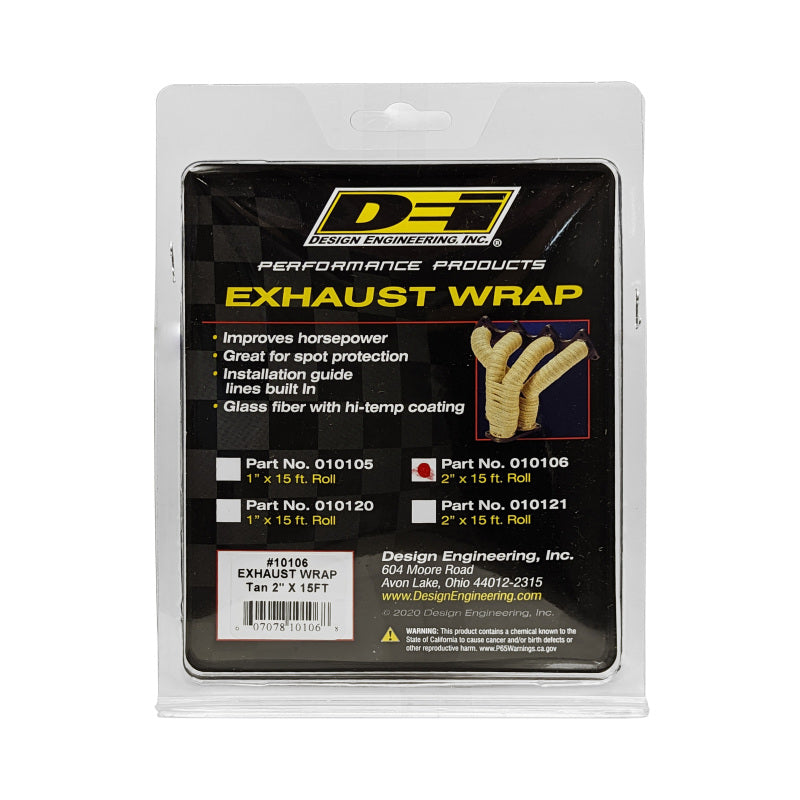 DEI Exhaust Wrap 2in x 15ft - Tan – Warranty Killer Performance