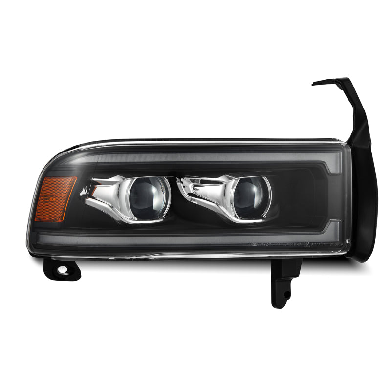 AlphaRex 94-01 RAM 1500 LUXX LED Proj Headlights Blk w/Activ Light/Seq ...