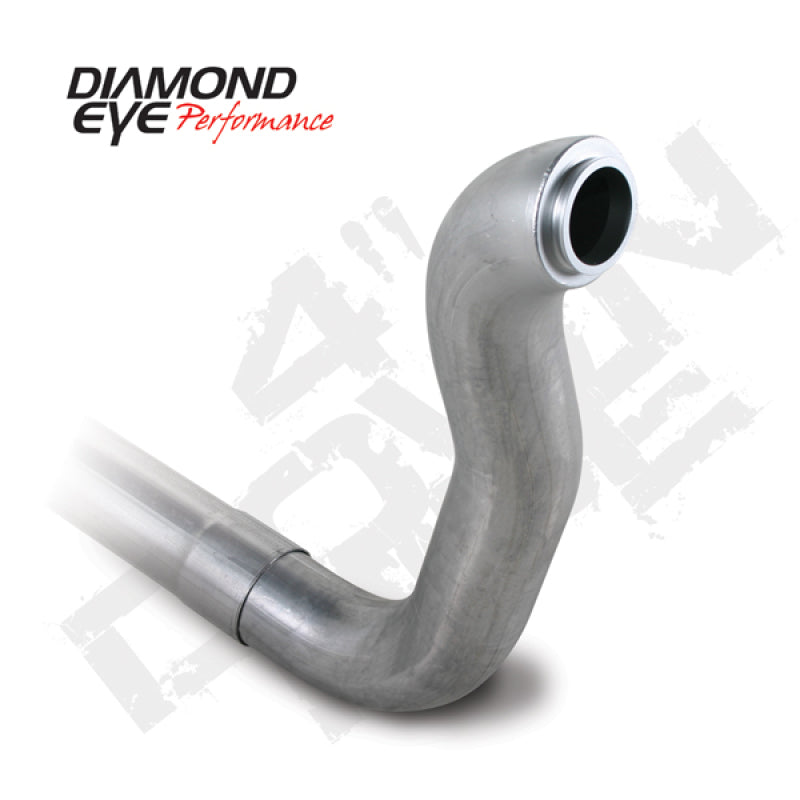 Diamond Eye Downpipe 4in TB Single AL DODGE 5.9L 2500/3500 89-93 4X4 O ...