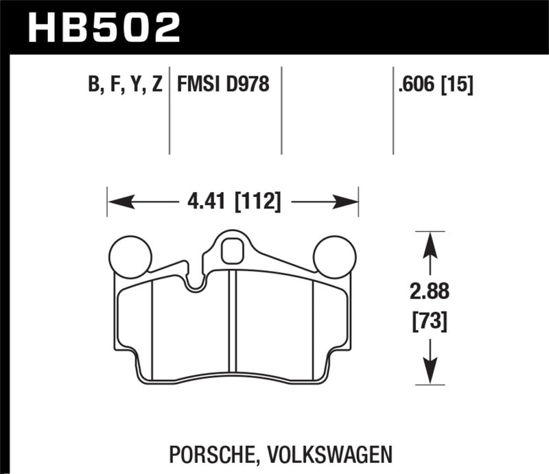 Hawk Porsche / Volkswagen HPS Street Rear Brake Pads – Warranty Killer ...