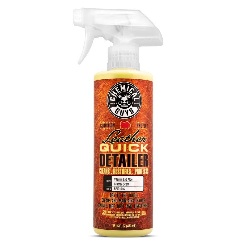 Chemical Guys Leather Quick Detailer Care Spray - Matte Finish - 16oz ...