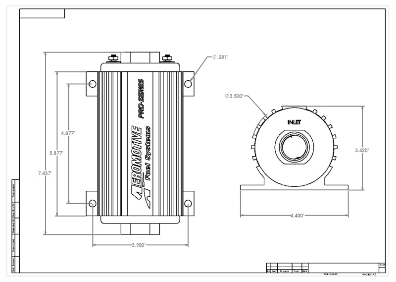Aeromotive Pro-Series Fuel Pump - EFI or Carbureted Applications ...