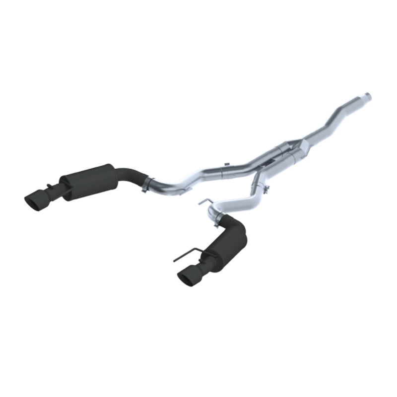 MBRP 15-18 Ford Mustang EcoBoost 2.3L Black 3in Cat Back Dual Split Re ...