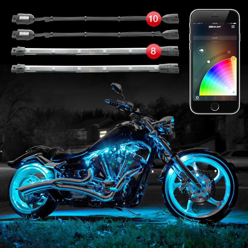 XK Glow Strip Million Color XKCHROME Smartphone App ATV/Motorcycle LED ...