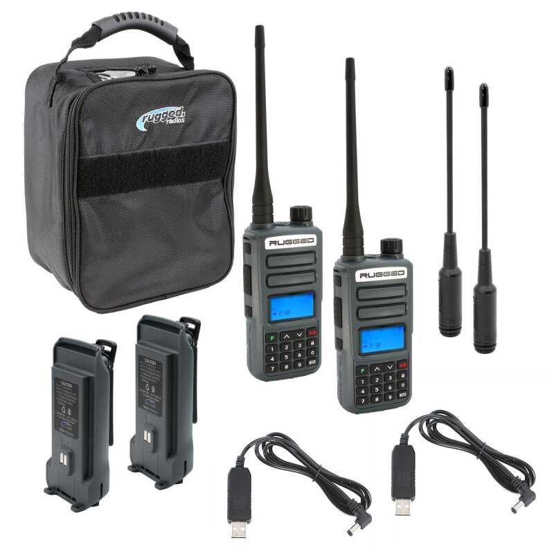 Rugged Radios ADVENTURE PACK - GMR2 PLUS - GMRS / FRS Two Way Handheld ...